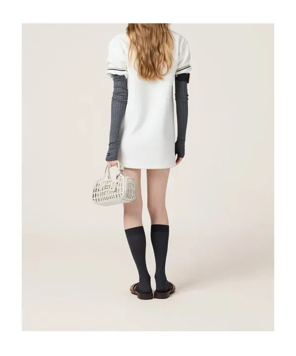 Miu Miu Short-sleeved Zip Polo Dress