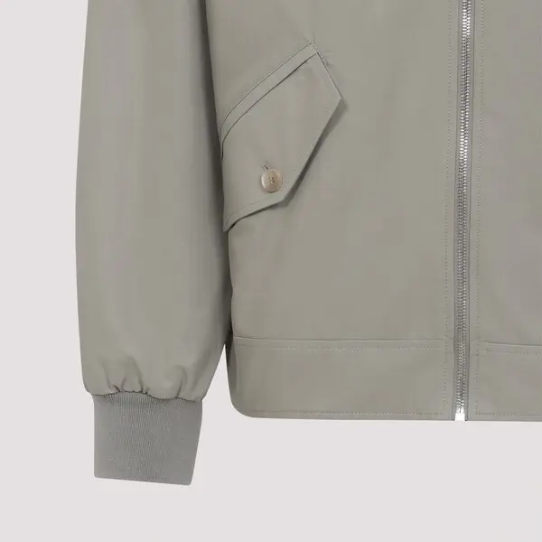 Givenchy Harrington Jacket In Cotton With Leather Details - Beige