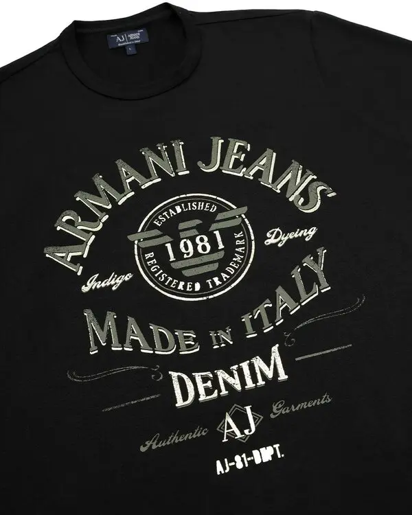 Emporio Armani Round Collar, Short Sleeve, Logo T-shirt