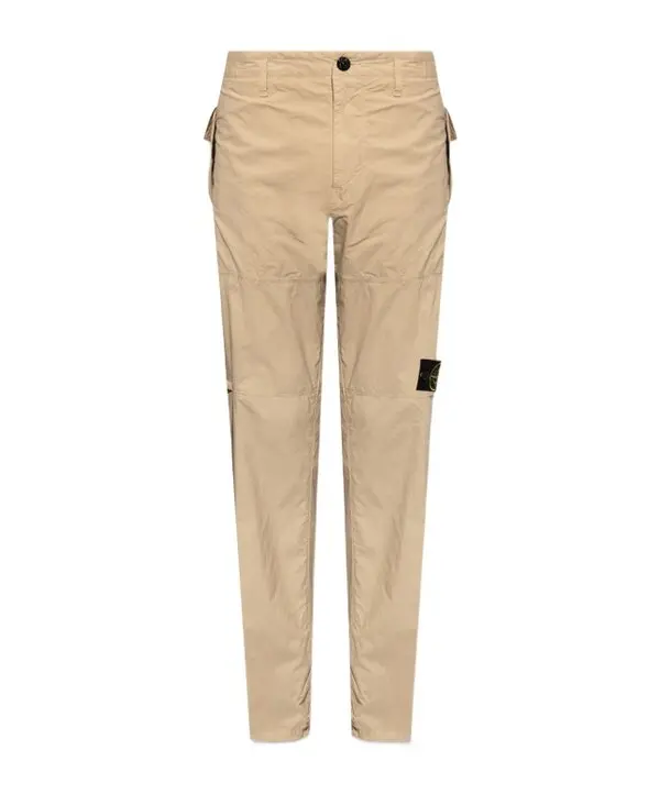 Stone Island Logo Patch Mid-rise Trousers - No
