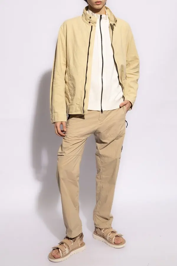 Stone Island Logo Patch Mid-rise Trousers