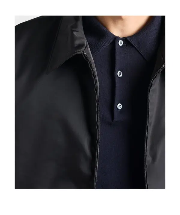 Prada Short-sleeved Knitted Polo Shirt - Blue
