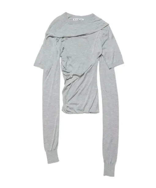 Acne Studios Asymmetrical T-shirt With Layered Design