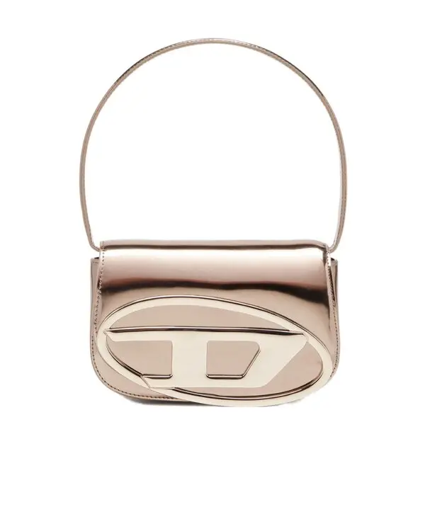 DIESEL® 1dr D-logo Fold-over Shoulder Bag - Nude