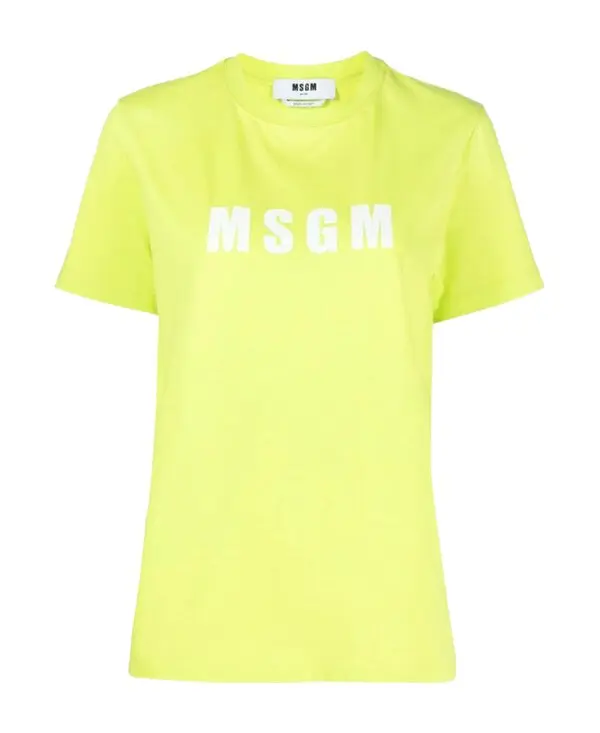 MSGM Logo Print Pattern Short-sleeved T-shirt