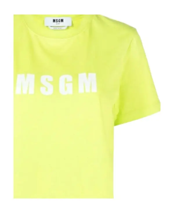 MSGM Logo Print Pattern Short-sleeved T-shirt