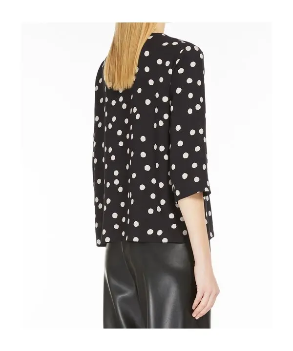 Max Mara Polka Dot Crewneck Top