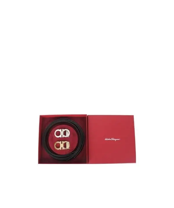 FERRAGAMO Double-sided Logo Belt - Red