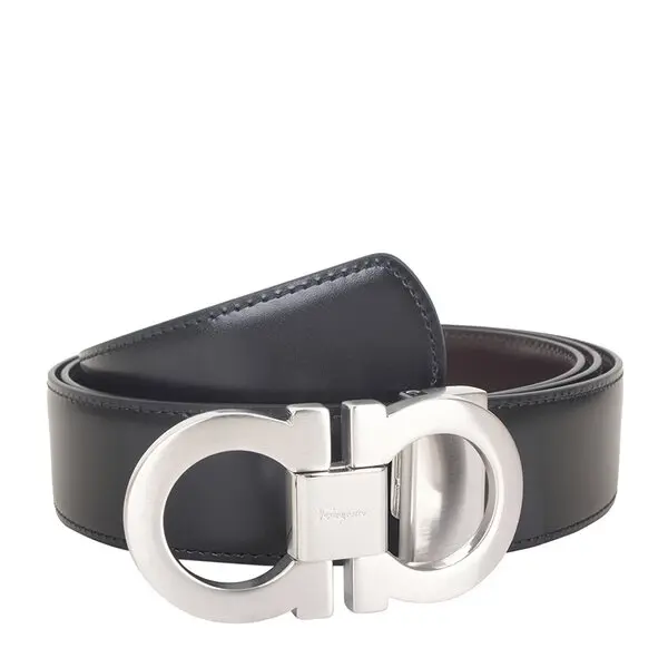 FERRAGAMO Double-sided Logo Belt - Red