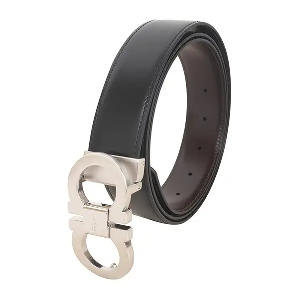 FERRAGAMO Double-sided Logo Belt - Red