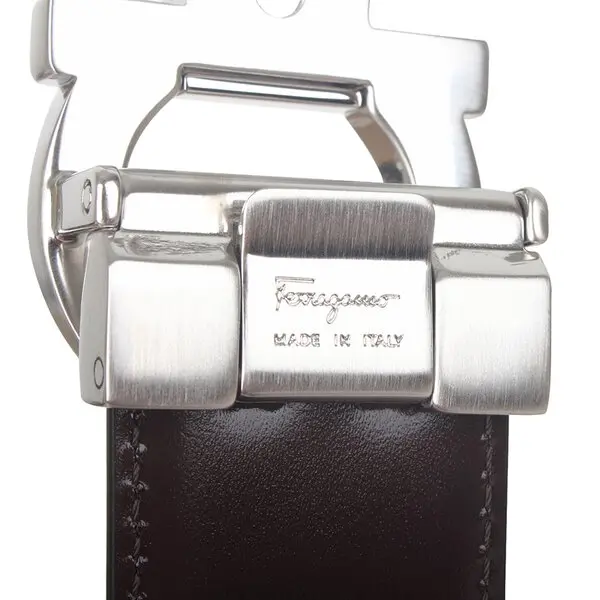 FERRAGAMO Double-sided Logo Belt - Red