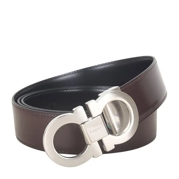 FERRAGAMO Double-sided Logo Belt - Red