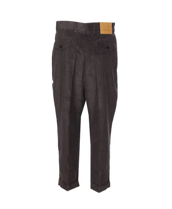 AMI Paris Pleated Corduroy Trousers