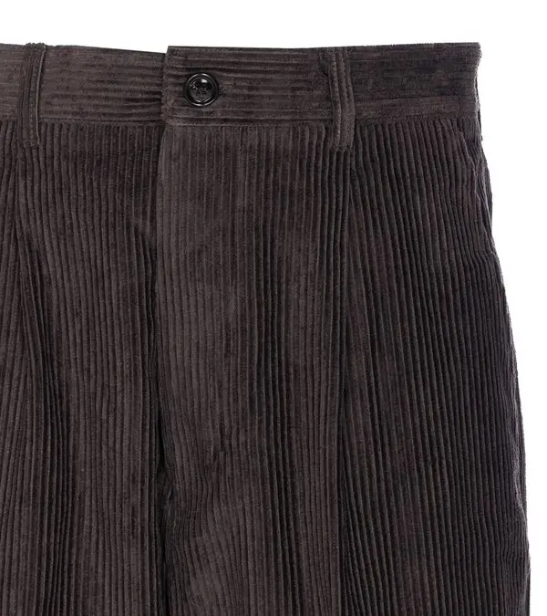 AMI Paris Pleated Corduroy Trousers