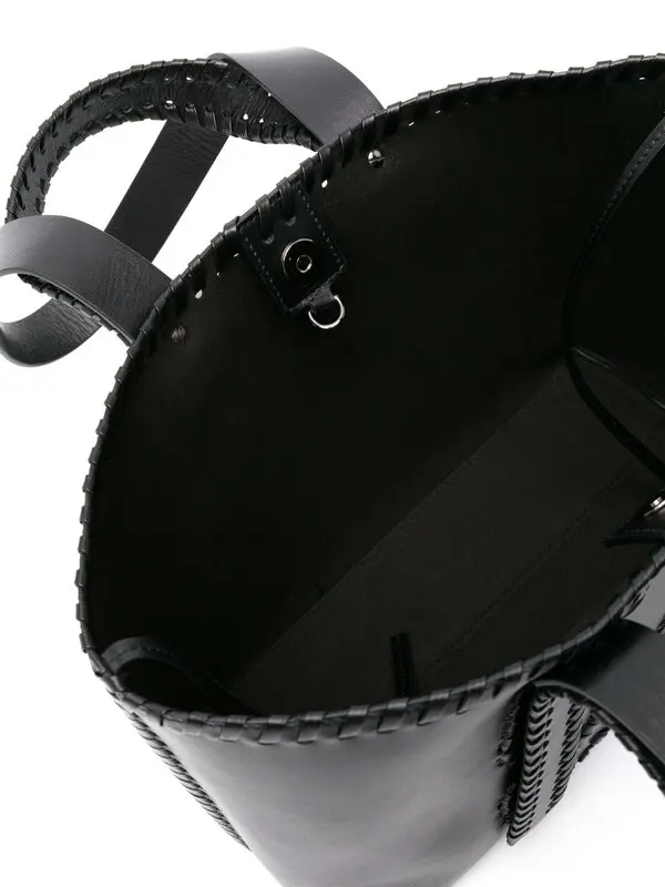 Off-White Arrows-stitch Leather Tote Bag