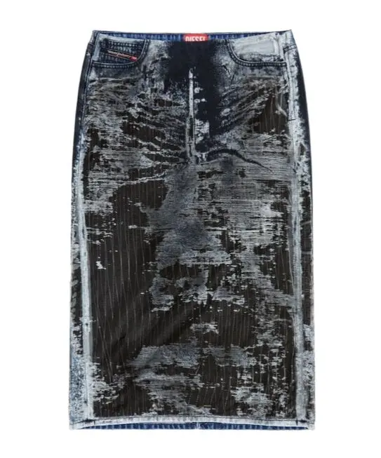 DIESEL® De-pra-fse1 Midi Skirt - Black