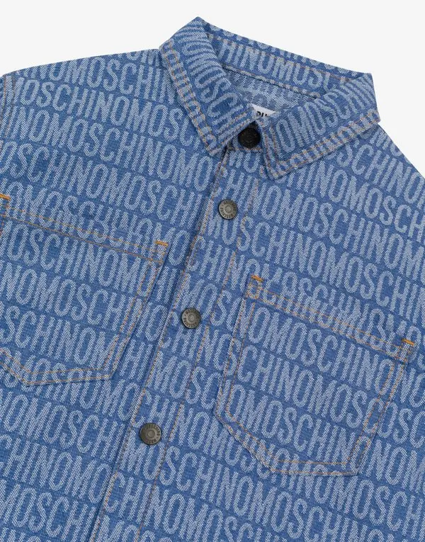 Moschino Jacquard Denim Shirt - Blue