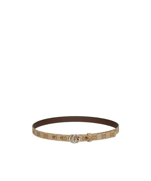 Gucci Gg Marmont Thin Belt - Sand