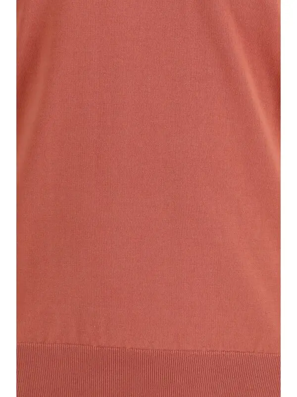 Brunello Cucinelli Crew Neck Long Sleeve Sweater - Orange