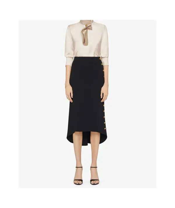 Givenchy Punto Milano Button Detailed Midi Skirt