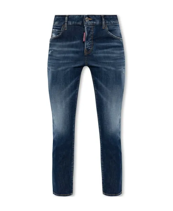 Dsquared2 Cropped Distressed Jeans - Blue