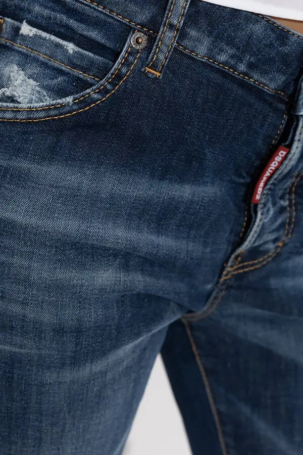 Dsquared2 Cropped Distressed Jeans - Blue
