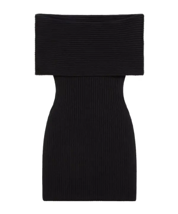Givenchy Off-the-shoulder Mini Dress In Wool