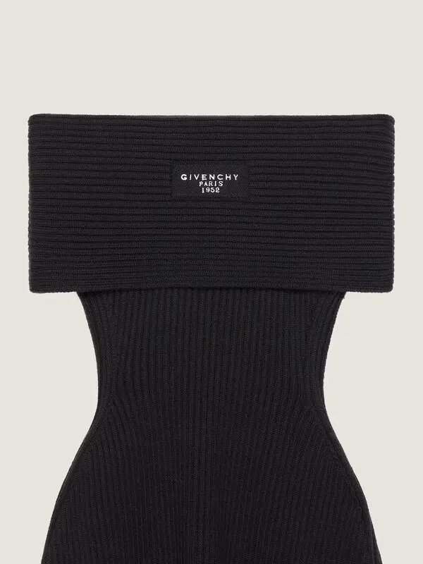 Givenchy Off-the-shoulder Mini Dress In Wool