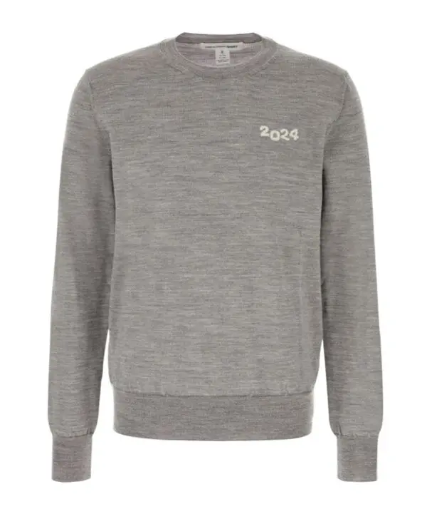 Comme Des Garçons Round Neck Sweater With Embroidery