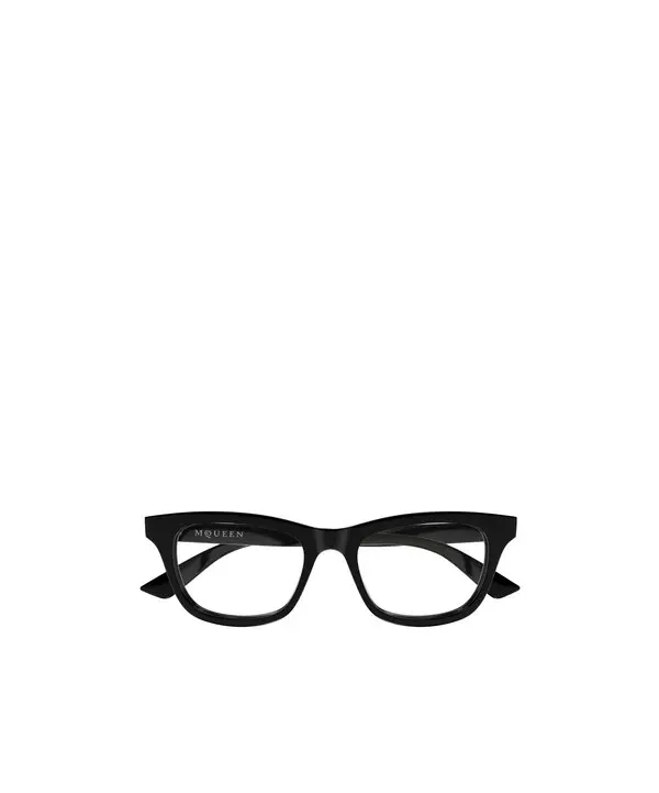 Alexander McQueen Square Frame Glasses - Shiny Black