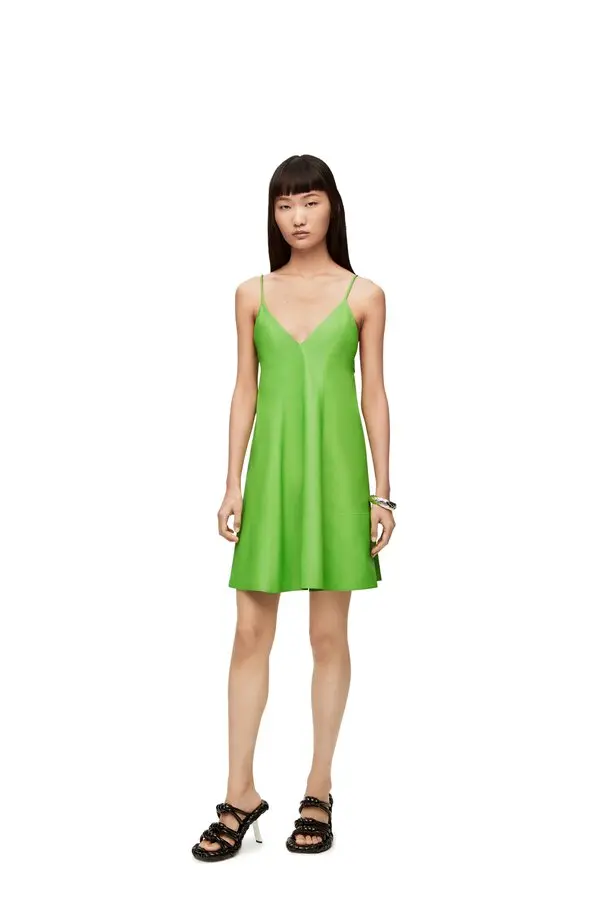 Loewe Sling Dress With Antherium Detail