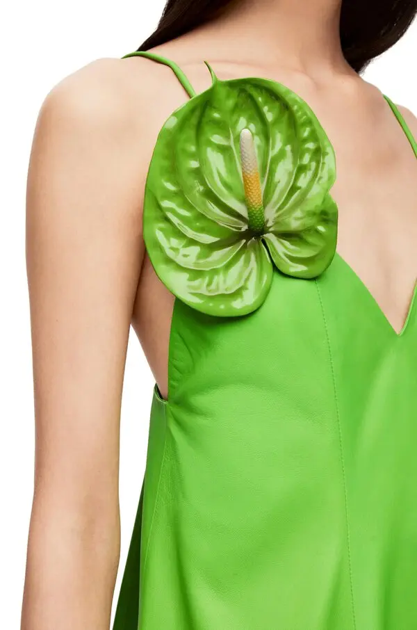 Loewe Sling Dress With Antherium Detail