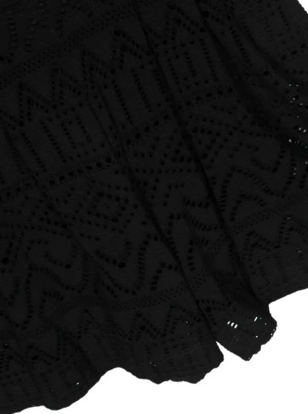 Monnalisa Short-sleeved Lace Jumpsuit - Black