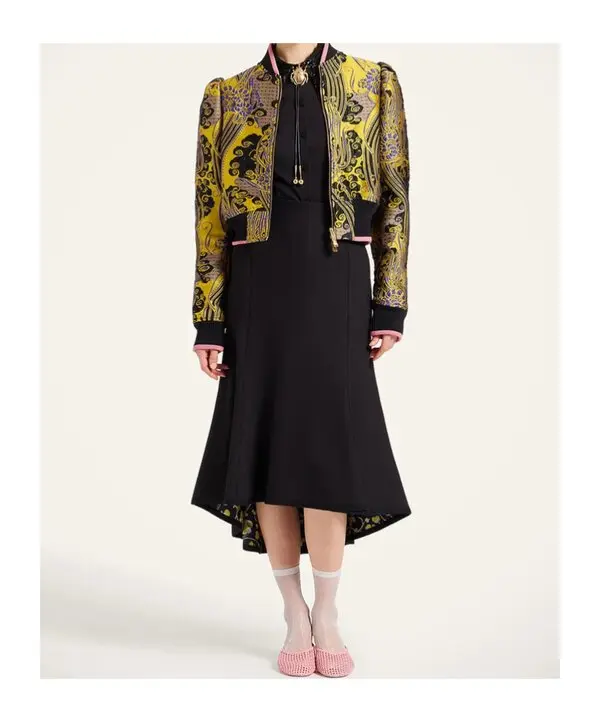 La DoubleJ High-low Fluted Skirt