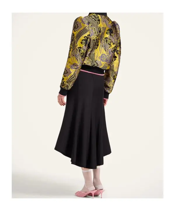 La DoubleJ High-low Fluted Skirt