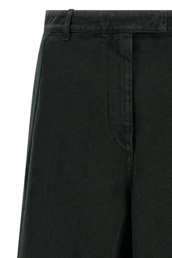 Dries Van Noten Wide-leg Jeans With Velvet Inserts