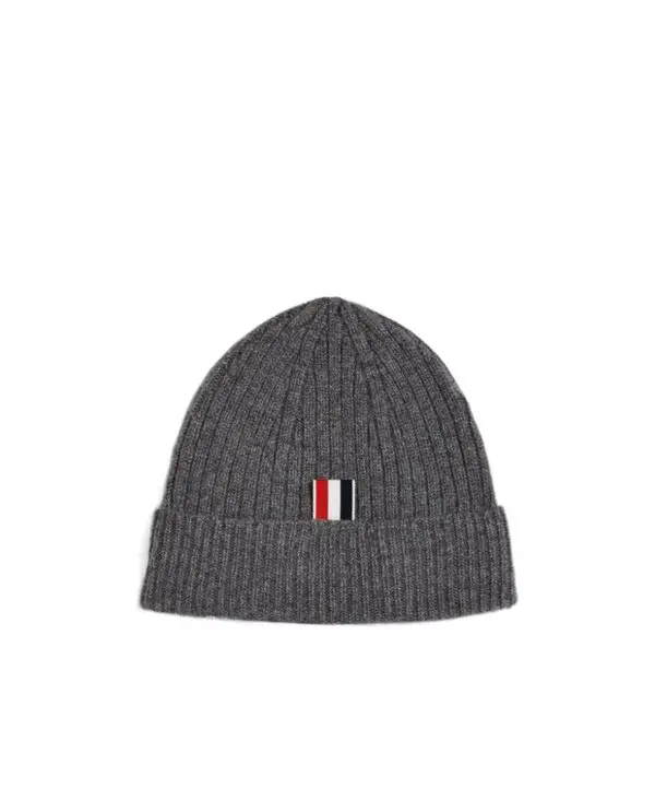 Thom Browne 4-bar Knitted Beanie - Medium Gray