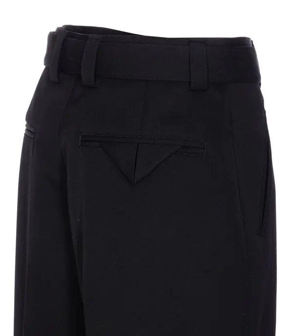 Bottega Veneta Belted Waist Tailored Trousers - Black