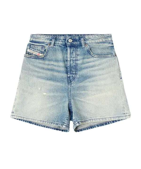 DIESEL® Shorts In Worn-effect Denim - Light Blue