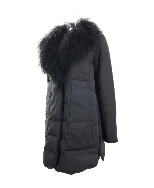 Sportmax Fur Collar Quilted Coat