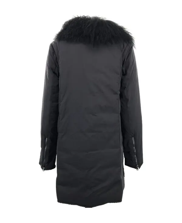 Sportmax Fur Collar Quilted Coat