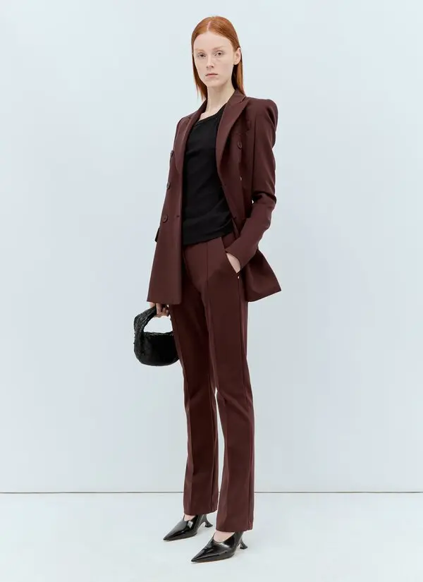 Sportmax High Waist Straight Leg Tailored Trousers