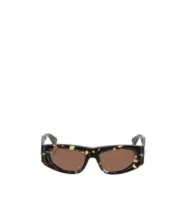 Bottega Veneta Rectangular Frame Sunglasses - Brown