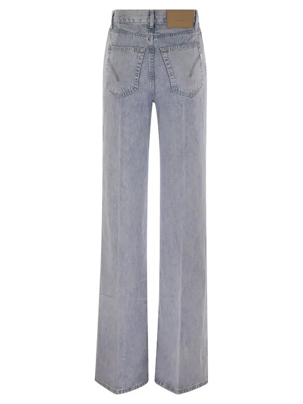 DONDUP Amber Wide-leg Jeans - Gray