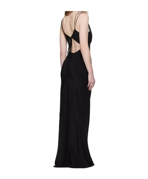 Paris Georgia Bernie Maxi Dress With Plunge Neckline And Open Back