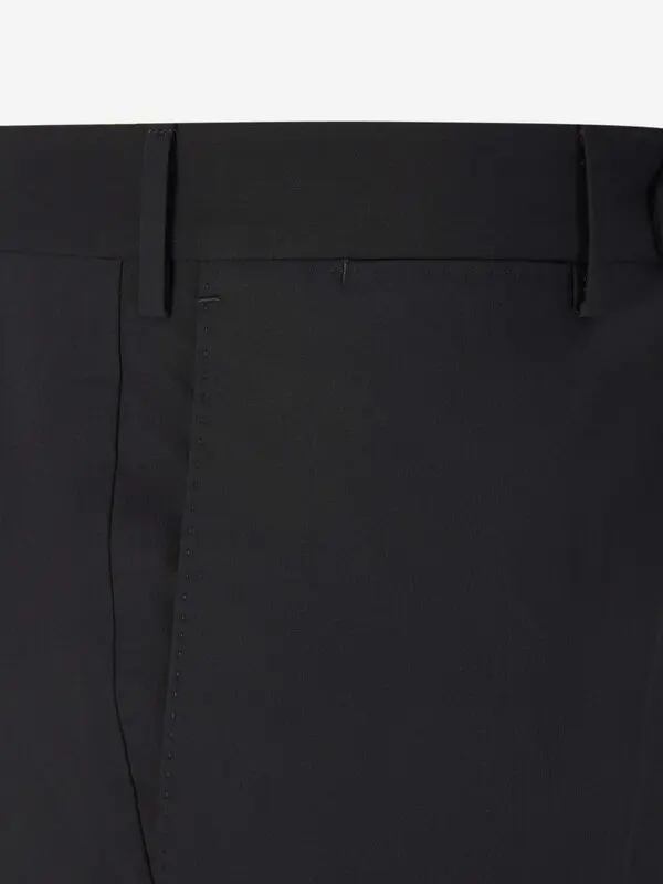 PT TORINO Tailored Belt-loop Trousers - Black