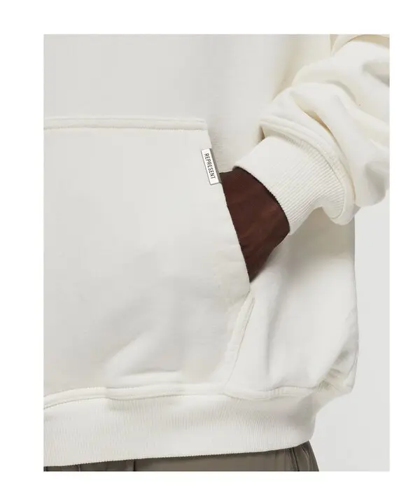 REPRESENT Owners' Club Oversized Hoodie With Printed Logos - White
