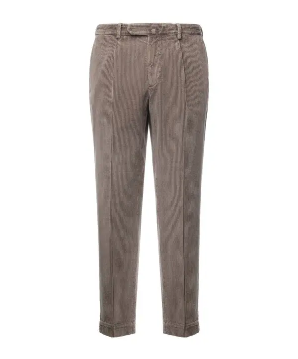 SANTANIELLO Corduroy Pleated Pants - Gray