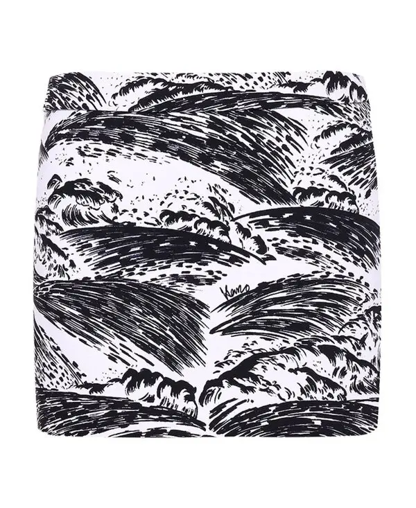 Kenzo Printed High Waist Skirt - Black