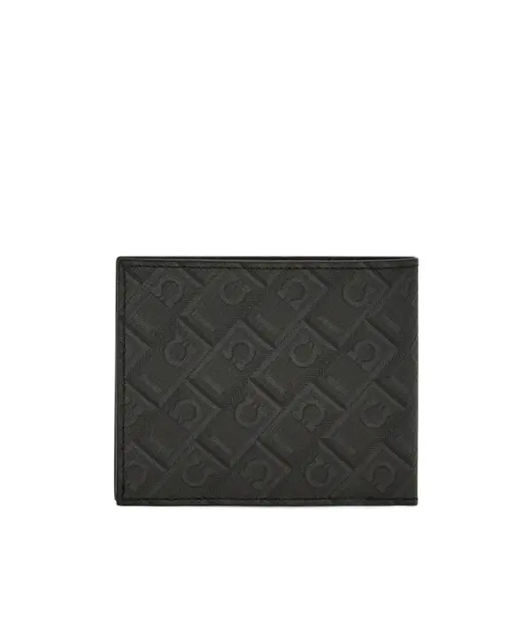 FERRAGAMO Monogram Wallet - Black/gray